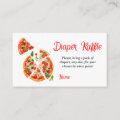Slice Slice Baby Shower Party Game Diaper Raffle Enclosure Card | Zazzle
