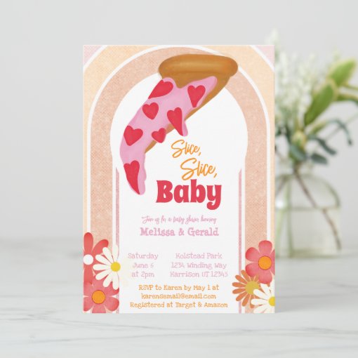 Slice Slice Baby Shower Pizza Party Invitation | Zazzle