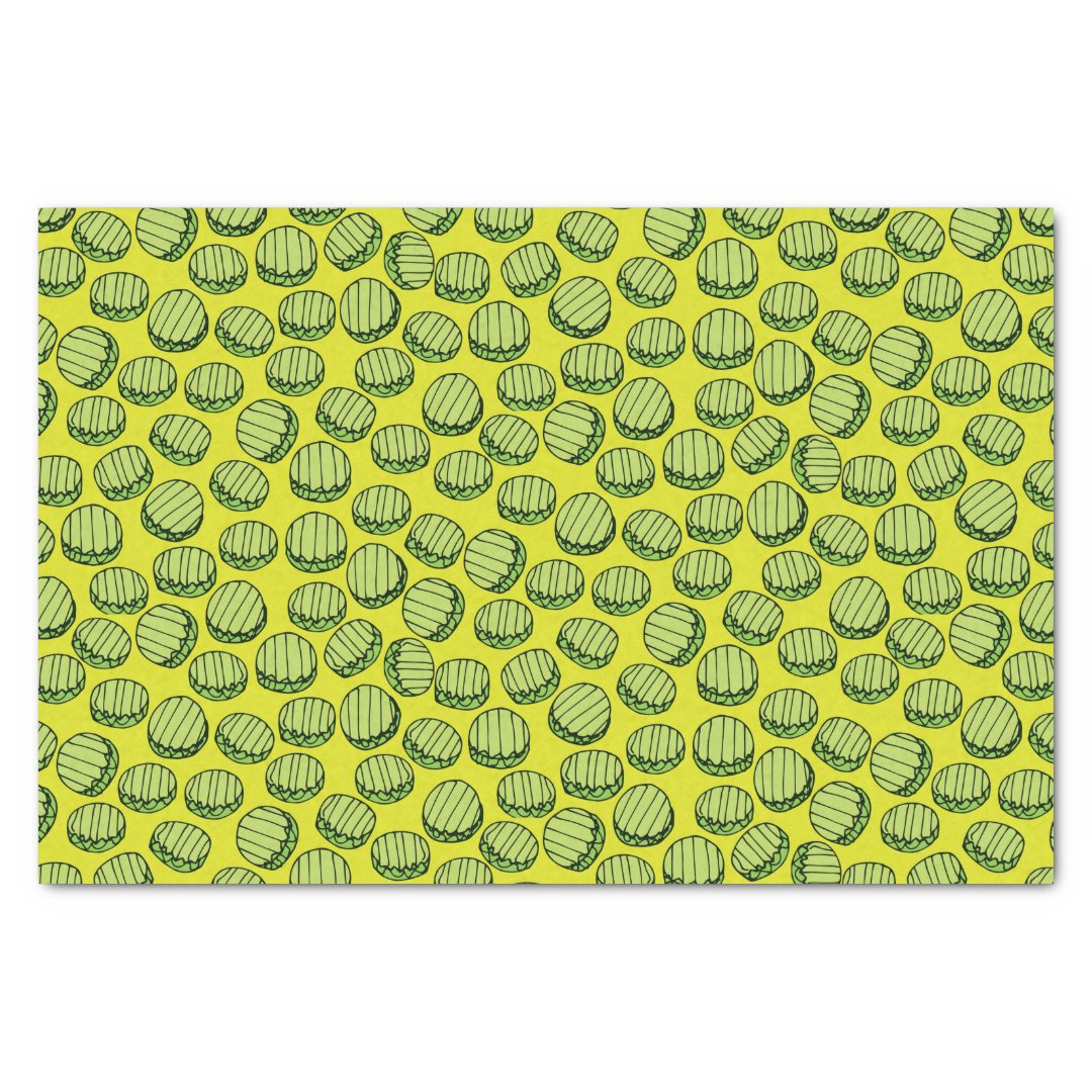 Sliced Pickles Pattern Tissue Paper | Zazzle