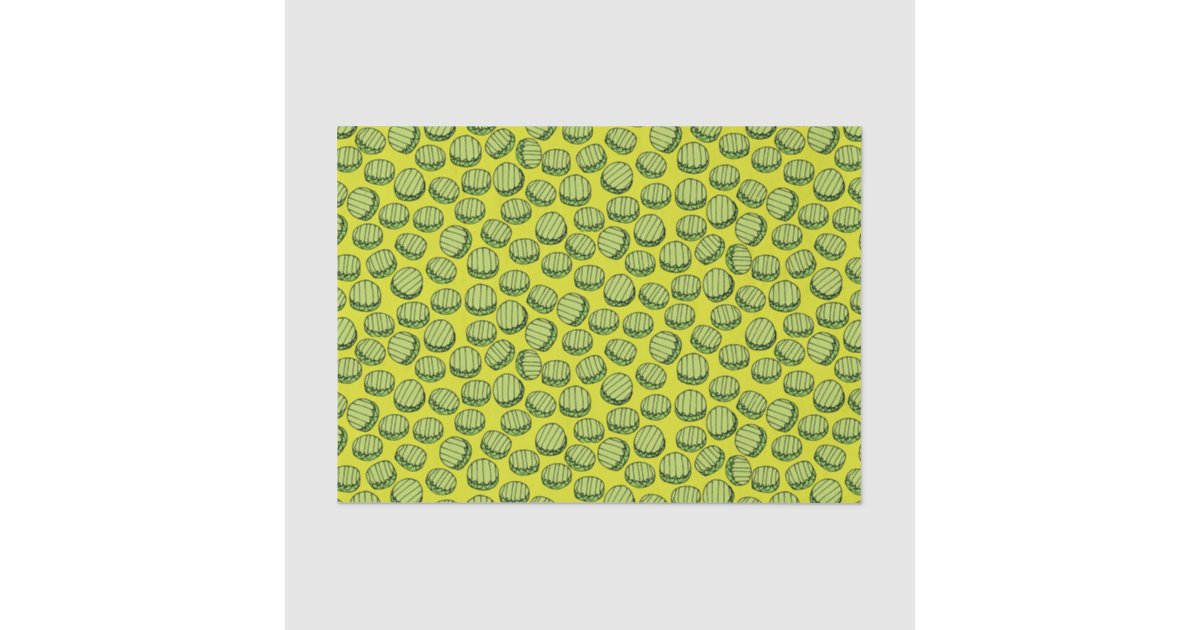 Sliced Pickles Pattern Tissue Paper | Zazzle