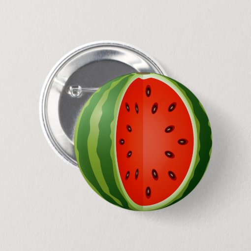 SLICED WATERMELON BUTTON | Zazzle
