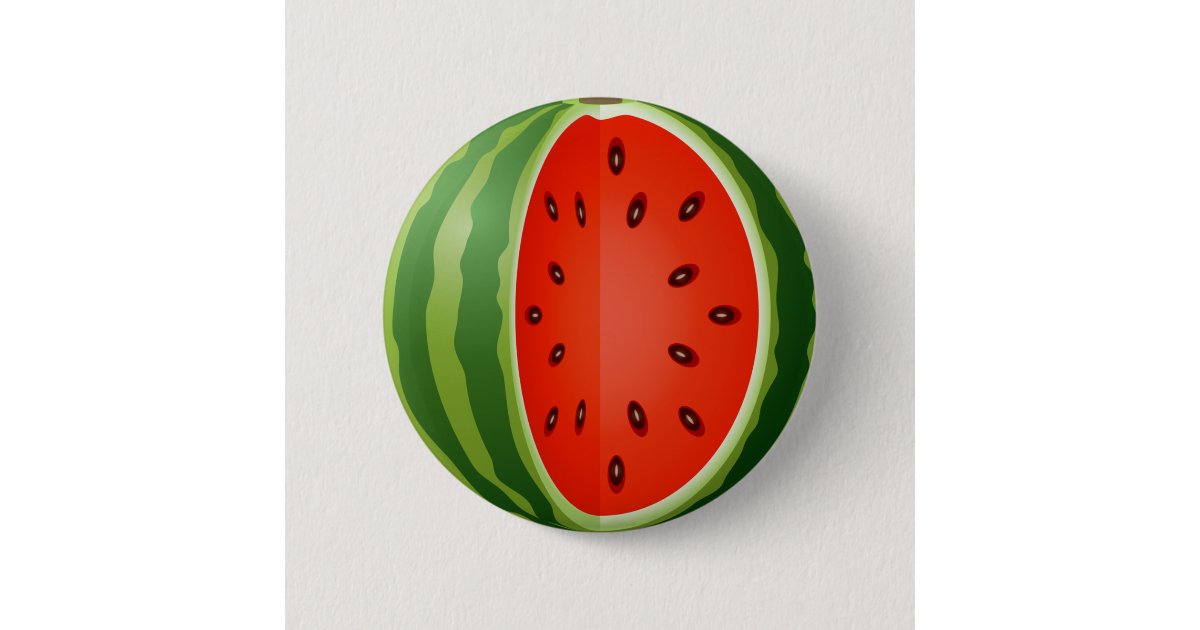 SLICED WATERMELON BUTTON | Zazzle
