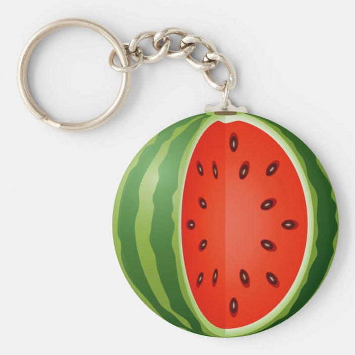 SLICED WATERMELON KEYCHAIN | Zazzle.com