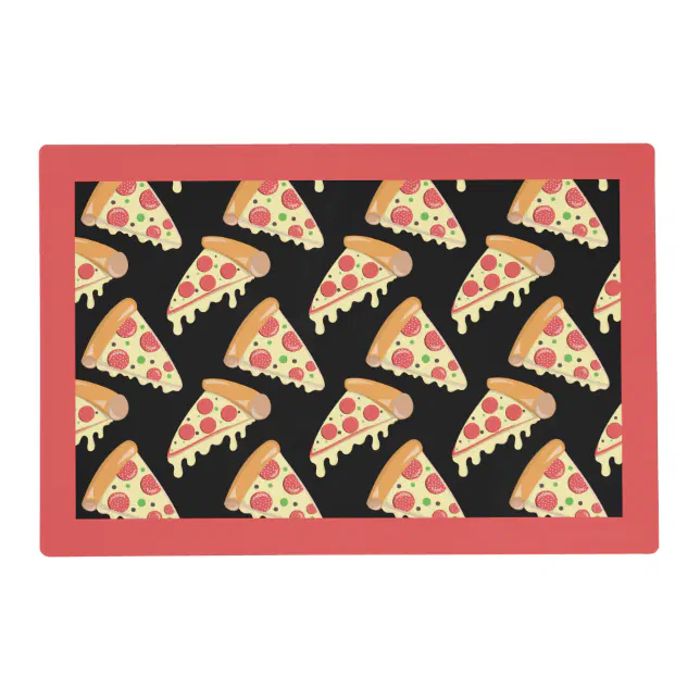 Slices of Pepperoni Pizza Laminated Paper Placemat | Zazzle