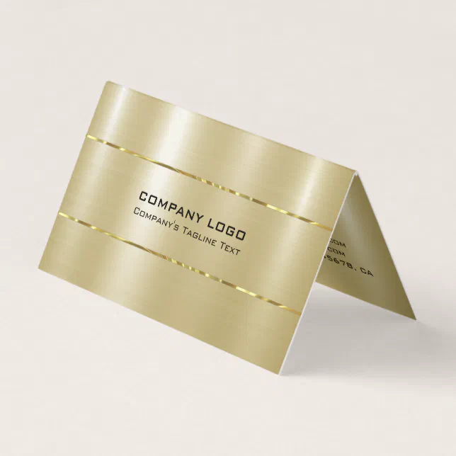 Slick gold background business card | Zazzle