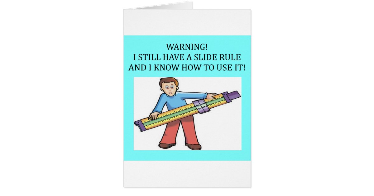 slide rule math humor | Zazzle