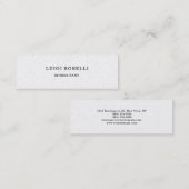 Slim Skinny Elegant Minimalist Professional Simple Mini Business Card ...