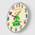 Slime Monster Named Kids Wall Clock Funny Cool | Zazzle