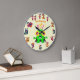 Slime Monster Named Kids Wall Clock Funny Cool | Zazzle