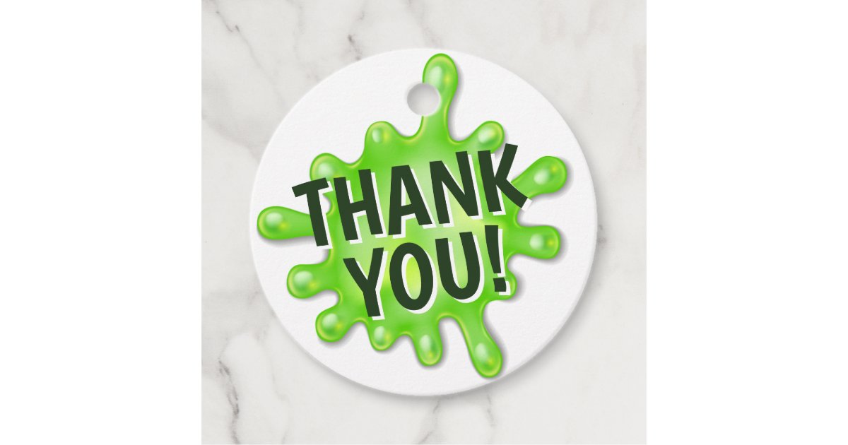 Slime Party Birthday Favor Tags | Zazzle