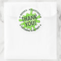 Slime Party Thank You Classic Round Sticker | Zazzle