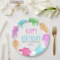 Slime theme kid birthday party plate | Zazzle