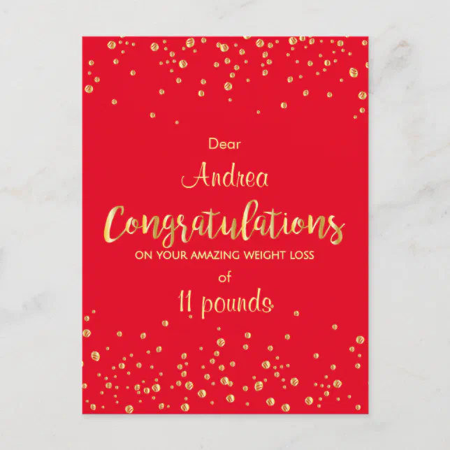 Slimming Success Weight Loss Award Certificate Postcard | Zazzle