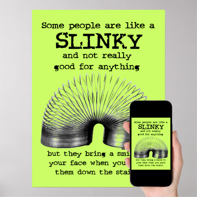 Slinky People Funny Print Poster Humor | Zazzle