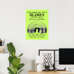 Slinky People Funny Print Poster Humor | Zazzle