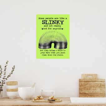 Slinky People Funny Print Poster Humor | Zazzle