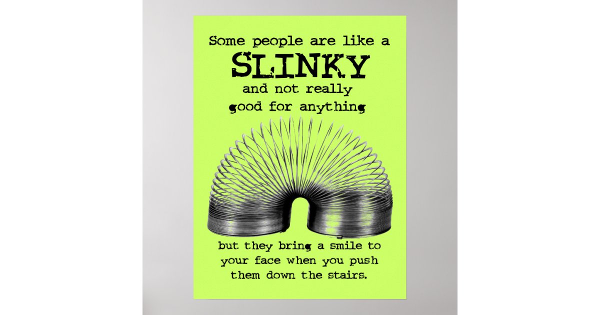 Slinky People Funny Print Poster Humor | Zazzle