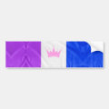 SlipperyJoe drag pride flag purple white blue Sequ Bumper Sticker | Zazzle