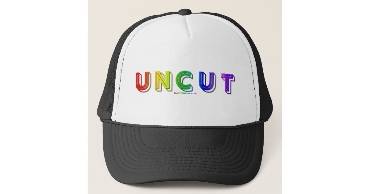 SlipperyJoe uncut vibrant lively neon rainbow ener Trucker Hat | Zazzle
