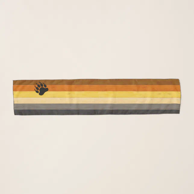 SlipperyJoe's Bear Pride flag wooden floor texture Scarf | Zazzle