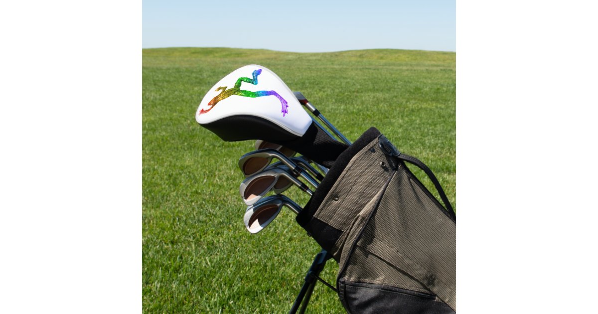 SlipperyJoe's rainbow gradient frog vibrant amphib Golf Head Cover | Zazzle