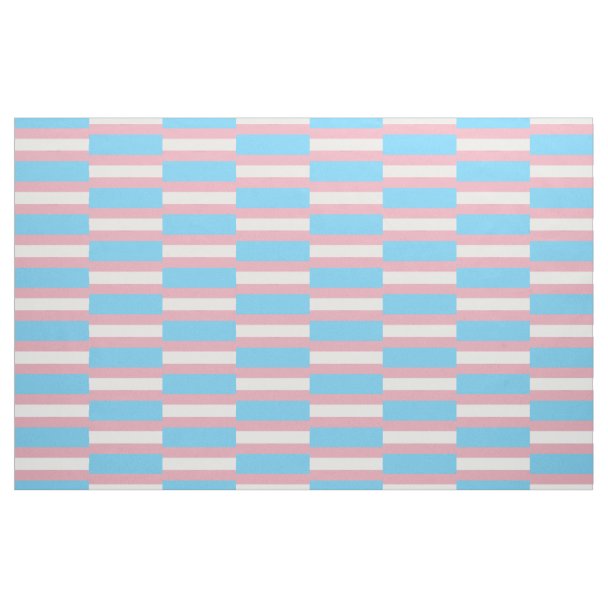 Transgender Pride Fabric by the Yard (Diagonal) | Zazzle
