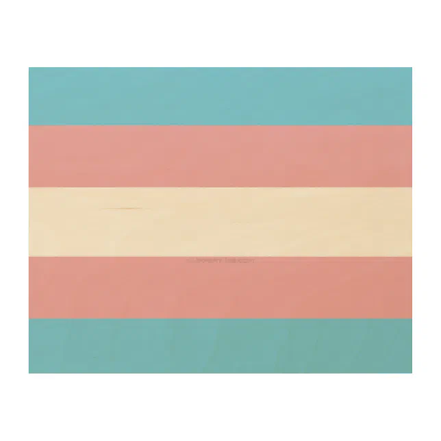 SlipperyJoe's transgender pride flag visibility di Wood Wall Art | Zazzle