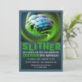 Slither Snake Green Reptile Birthday Invitation | Zazzle