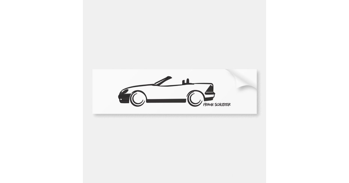 SLK Top Down Bumper Sticker | Zazzle