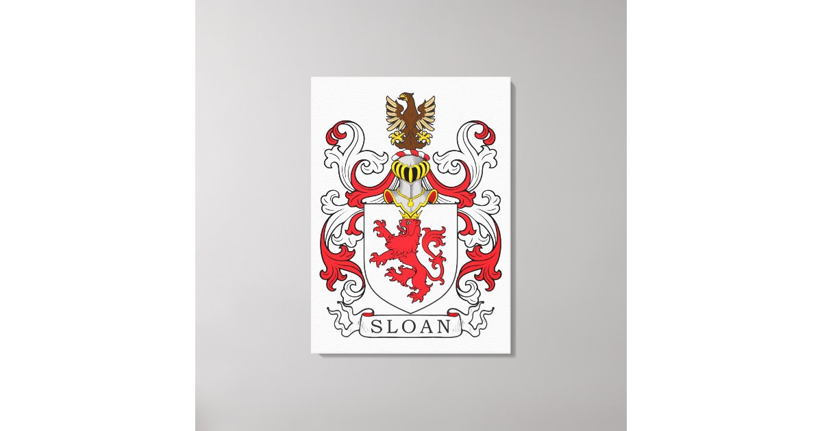 Sloan Family Crest Canvas Print | Zazzle
