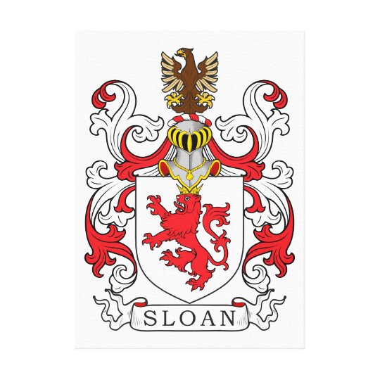 Sloan Family Crest Canvas Print | Zazzle.com