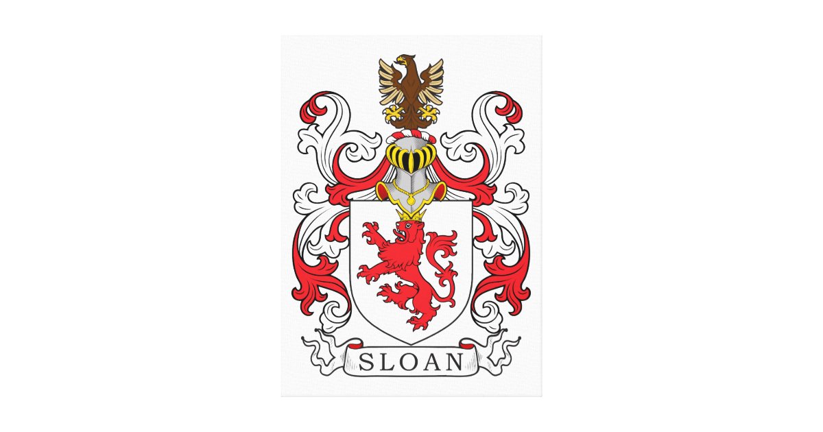 Sloan Family Crest Canvas Print | Zazzle