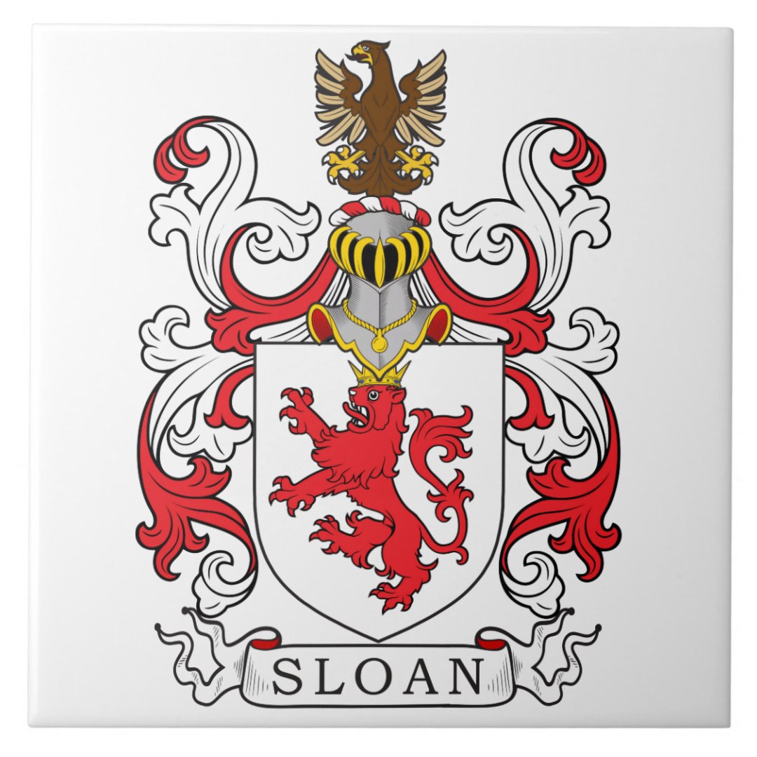 Sloan Family Crest Ceramic Tile | Zazzle