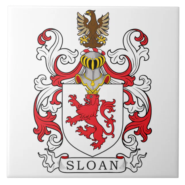 Sloan Family Crest Ceramic Tile | Zazzle