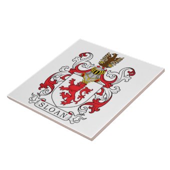 Sloan Family Crest Ceramic Tile | Zazzle