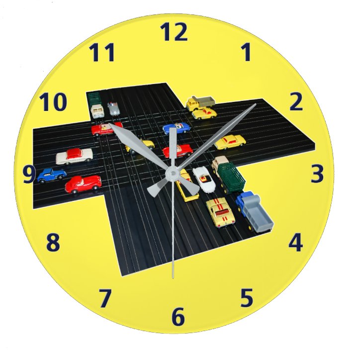 Slot Car Motoring, Customizable Large Clock | Zazzle.com