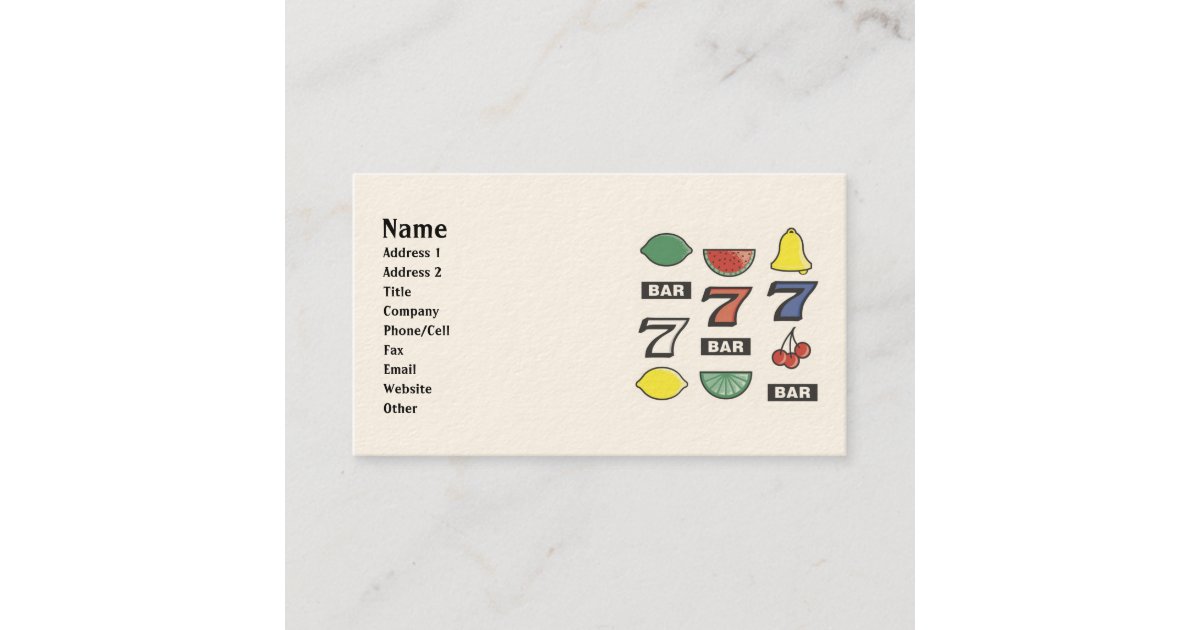 Slot Machine Business Cards | Zazzle