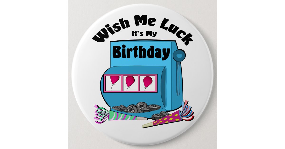 Slot Machine Casino Birthday Button | Zazzle