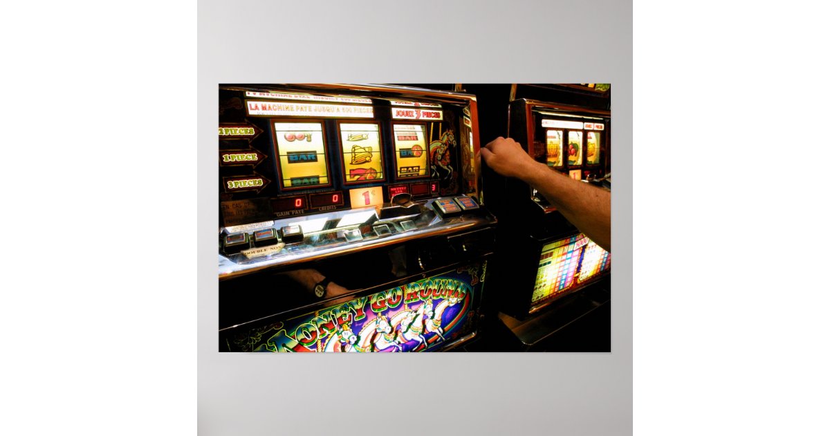 Slot Machine Closeup Poster | Zazzle