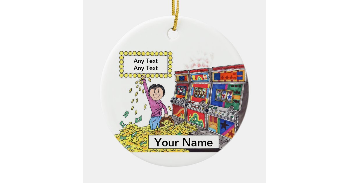 Slot Machine - Female Ceramic Ornament | Zazzle