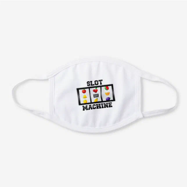 Slot Machine Tilt White Cotton Face Mask | Zazzle