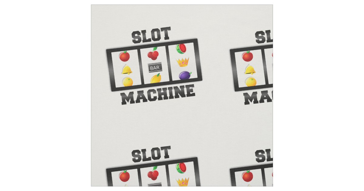Slot Machine Tilted Icon Fabric | Zazzle