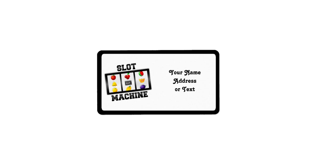 Slot Machine Tilted Icon Label | Zazzle