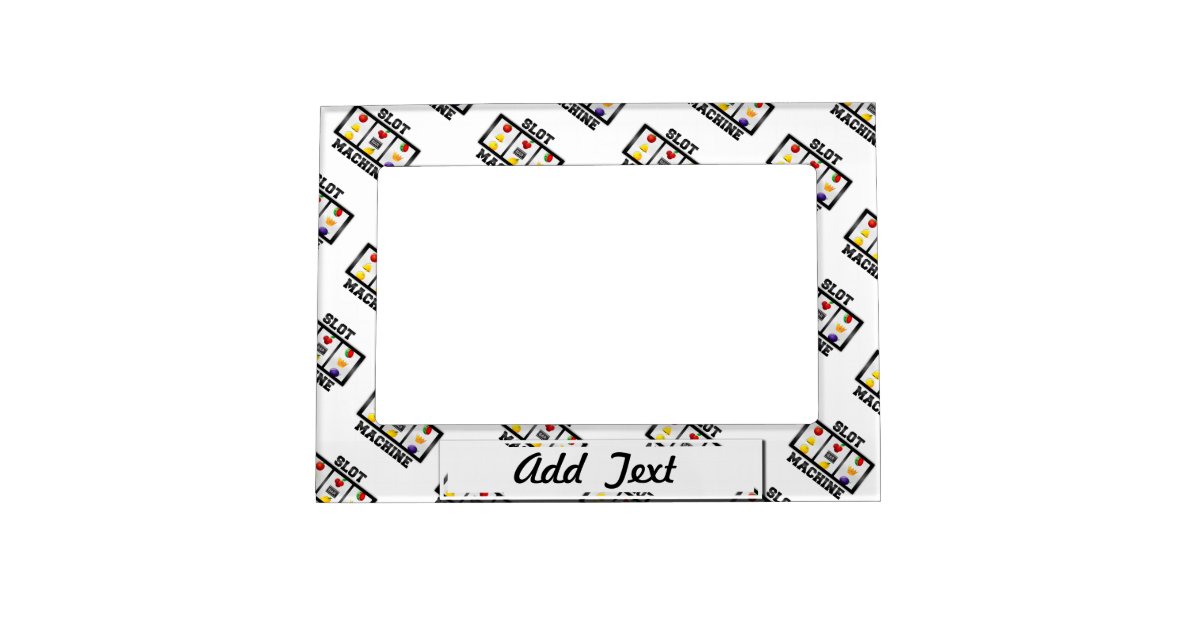 Slot Machine Tilted Icon Magnetic Frame | Zazzle