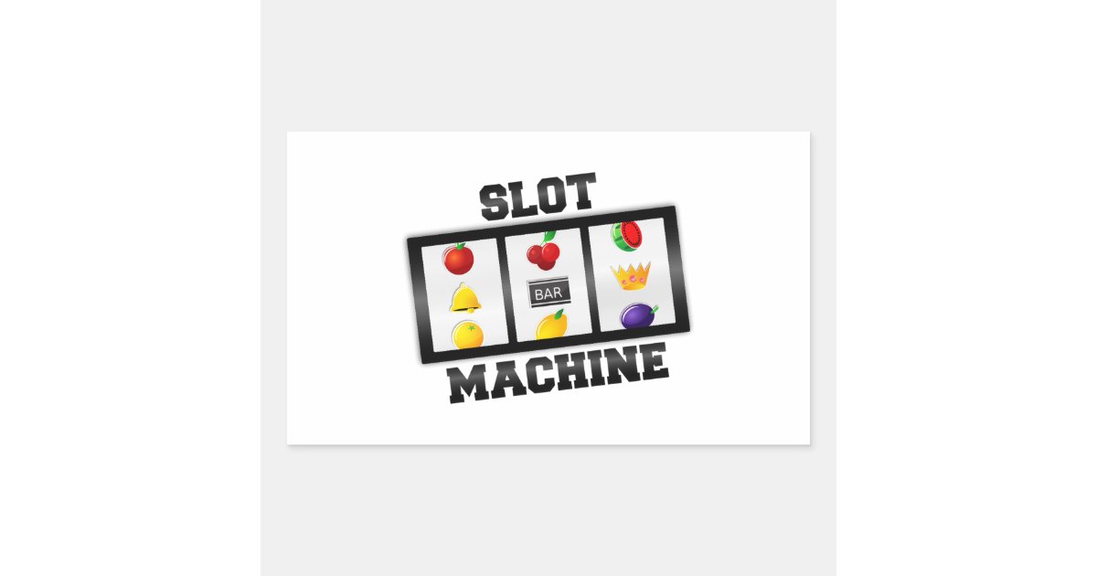Slot Machine Tilted Icon Rectangular Sticker | Zazzle