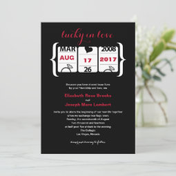 Slot Machine Wedding Invitation | Zazzle