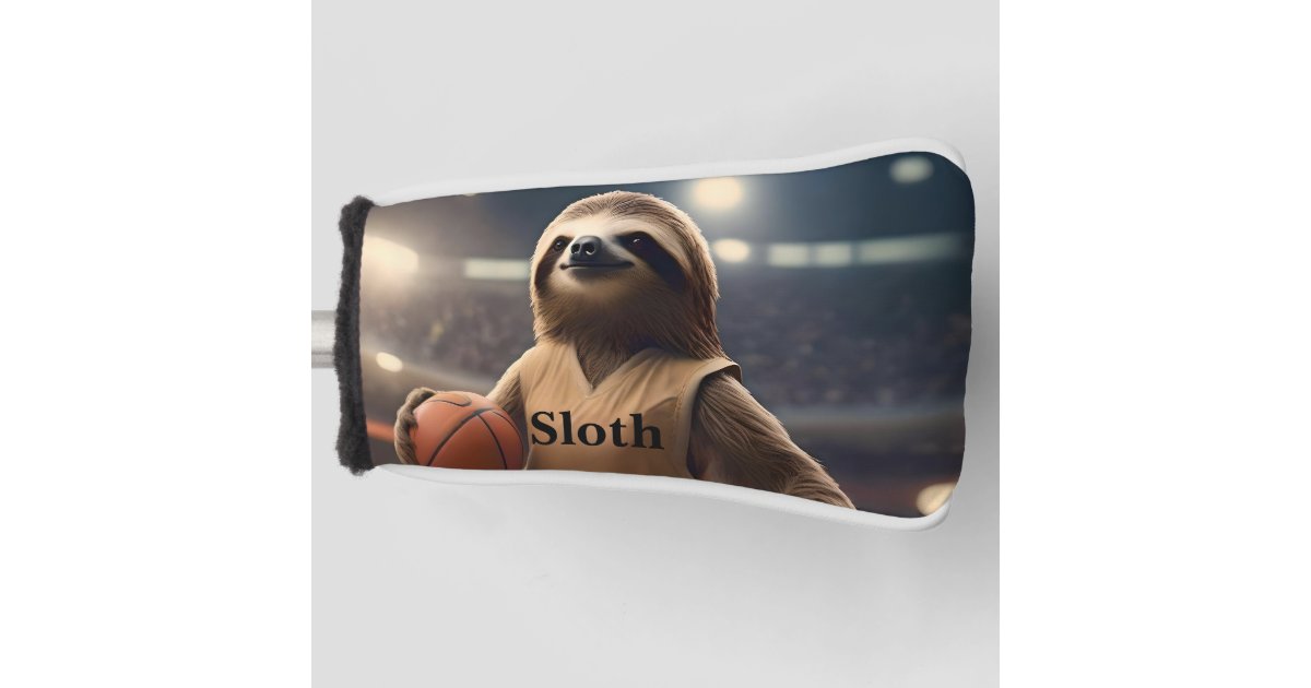 Sloth 33 Basketball Player, Golf Putter Cover | Zazzle