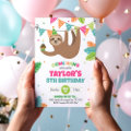 Sloth Birthday Invitation, Sloth Party Invitation | Zazzle