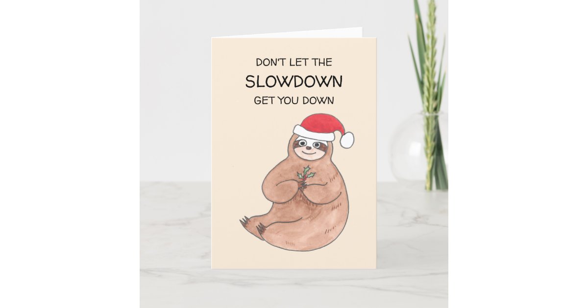 Sloth Christmas Card | Zazzle
