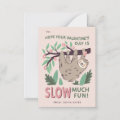 Sloth Classroom Valentine's Exchange Note Card | Zazzle